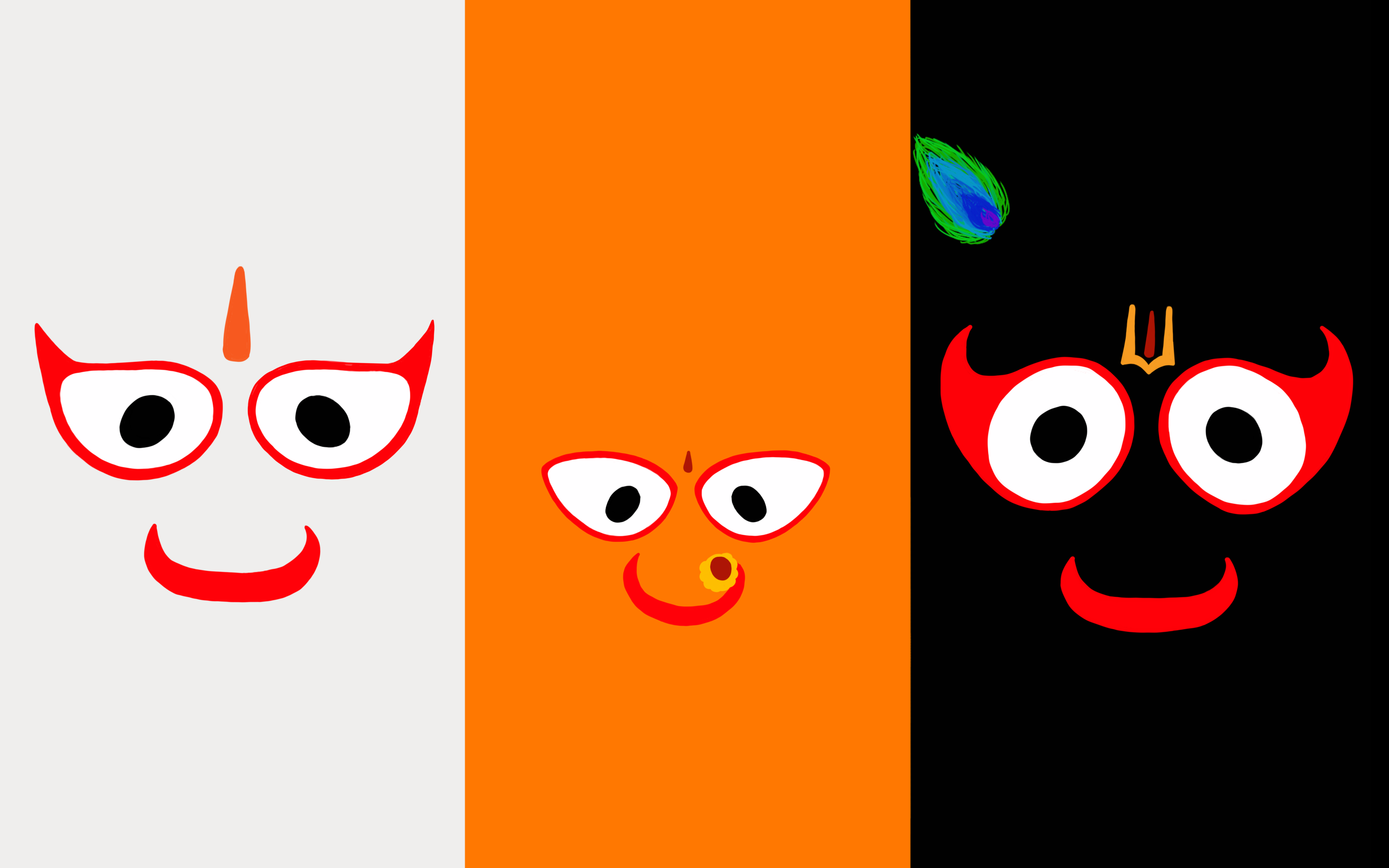 Happy Rath Yatra, "The Siblings", artwork by me! | Scrolller