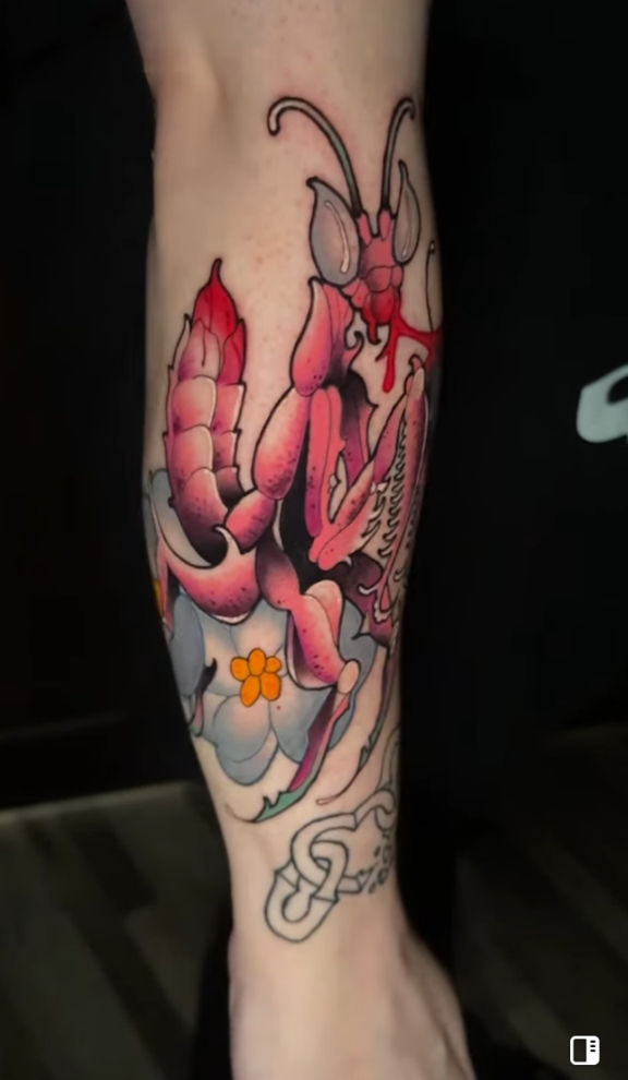 Orchid mantis by Brian Bonehead at Lit Tattoo Co Dothan Alabaa | Scrolller