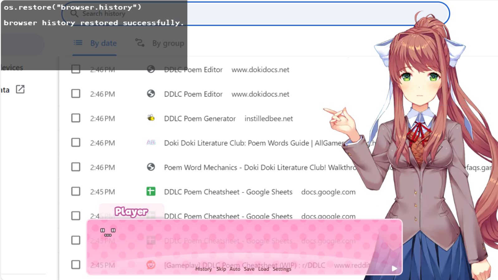 Monika knows you cheated | Scrolller