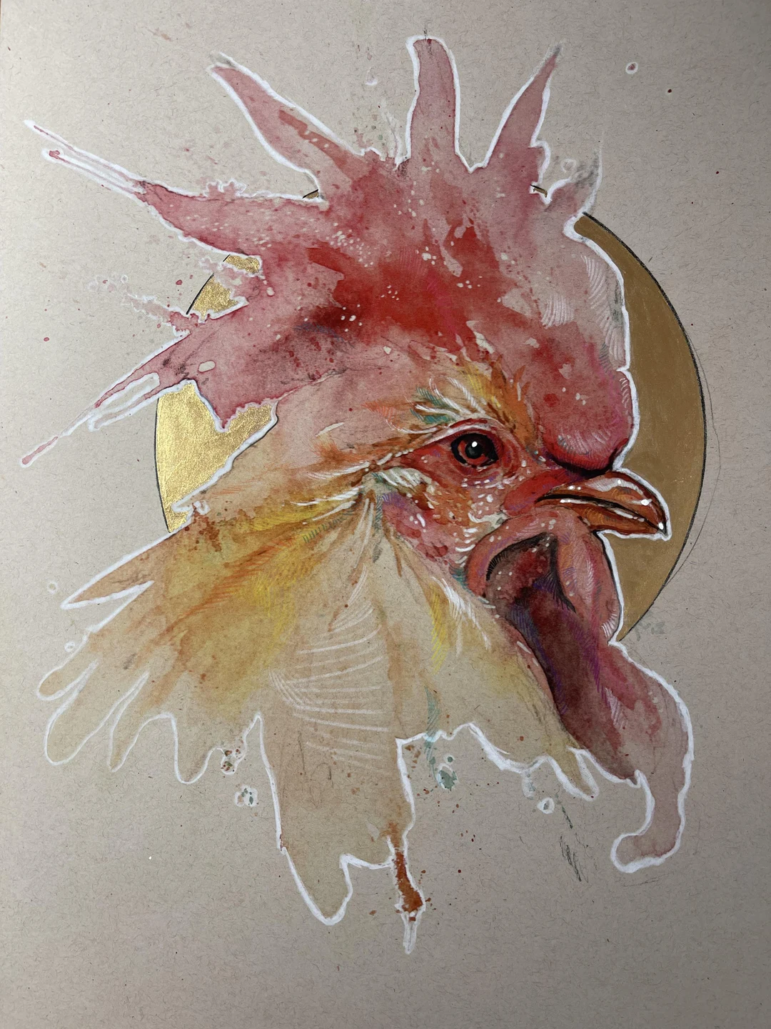 Rooster, Me, Mixed Media, 2022 | Scrolller