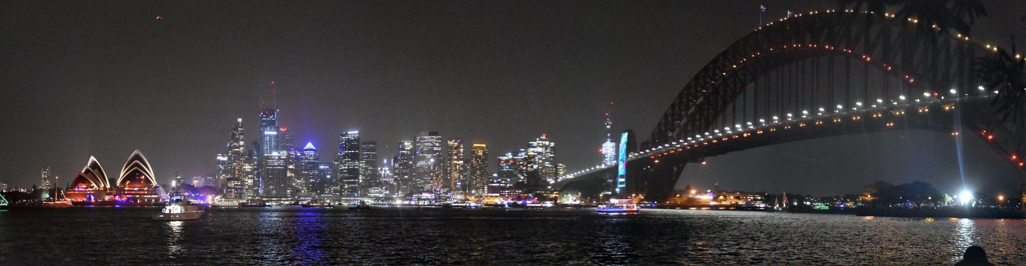 Sydney, Australia - Night skyline (OC) | Scrolller