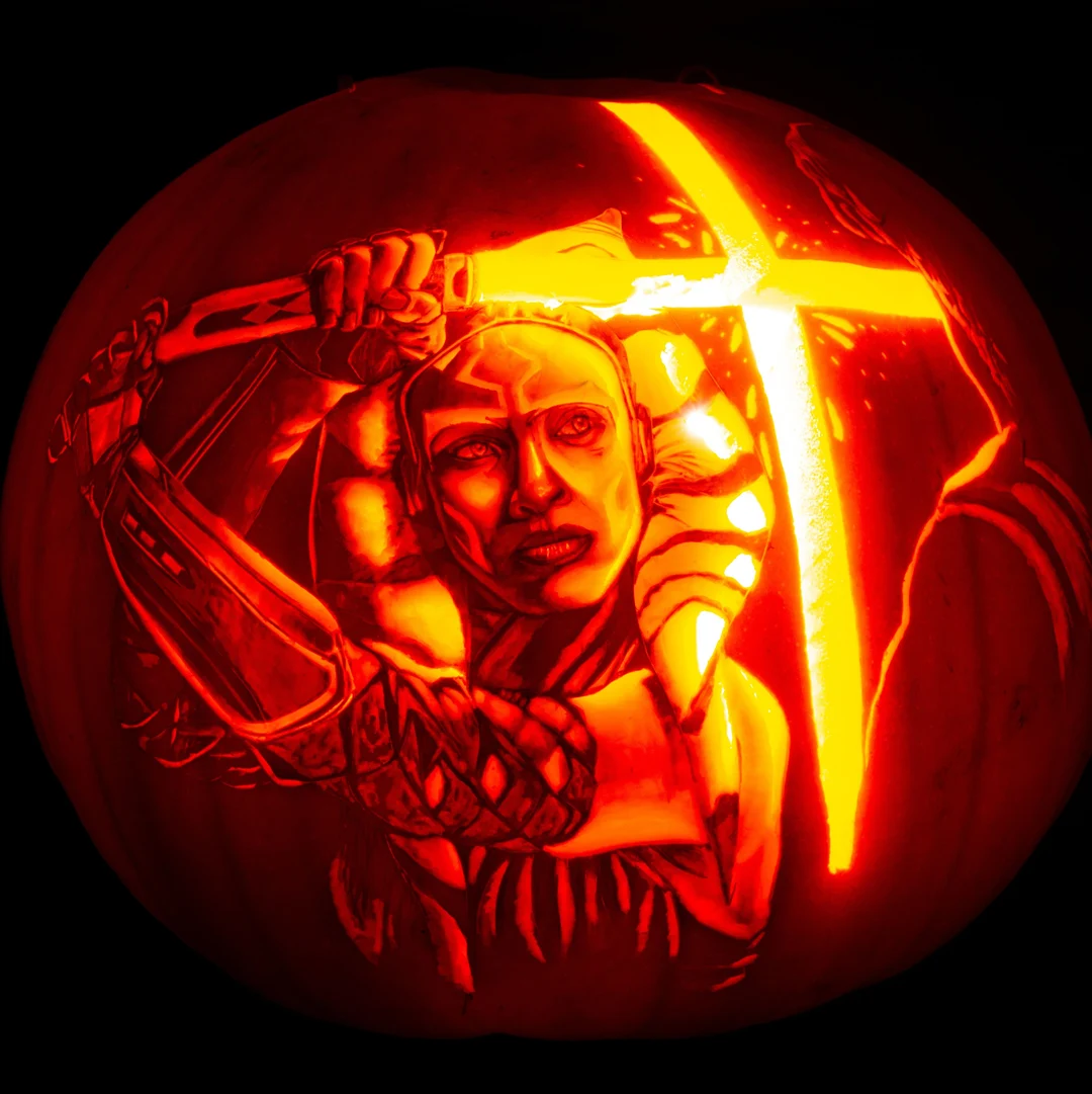 Ahsoka made for an awesome subject for my big 2023 pumpkin carving! | Scrolller