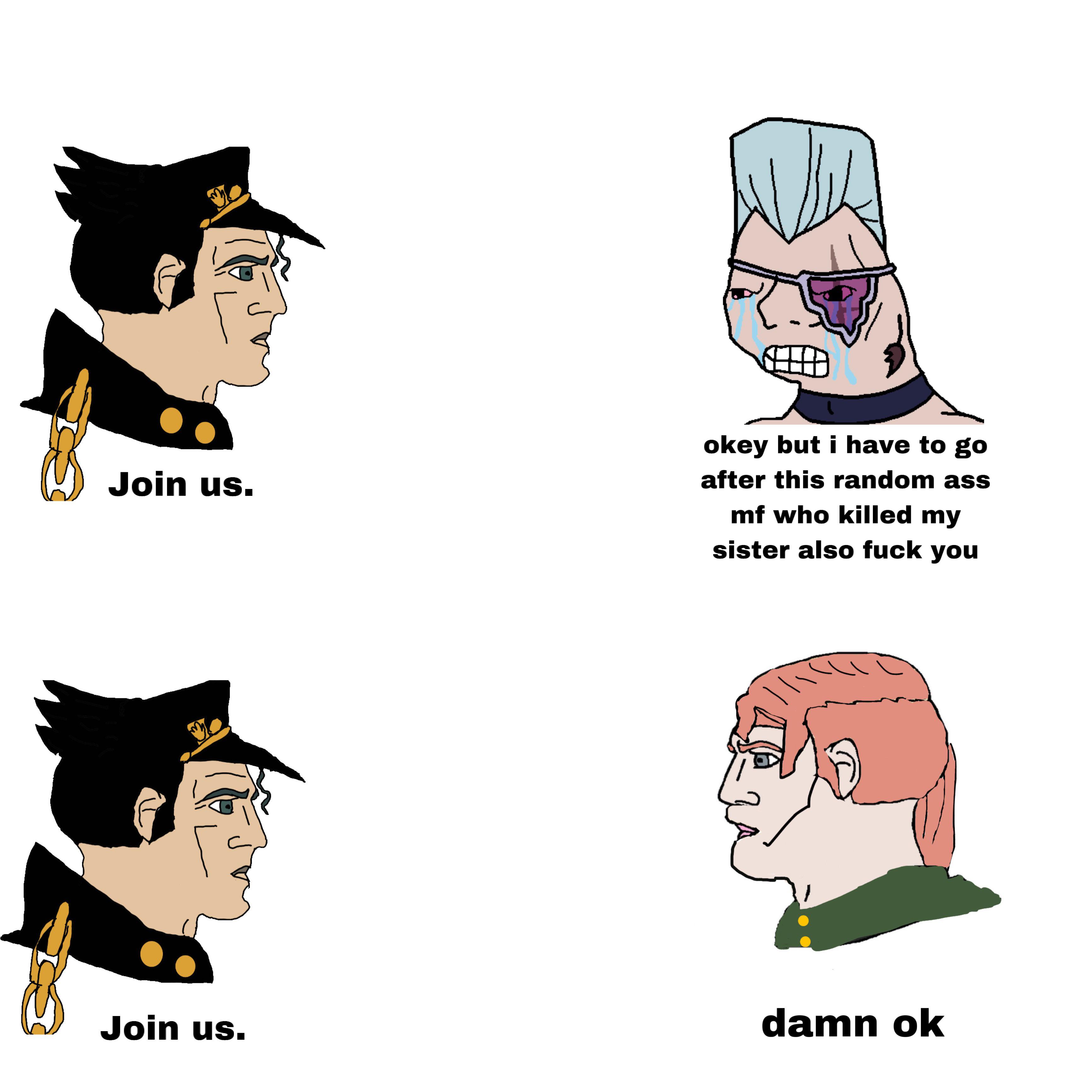 chad kakyoin vs virgin polnareff | Scrolller