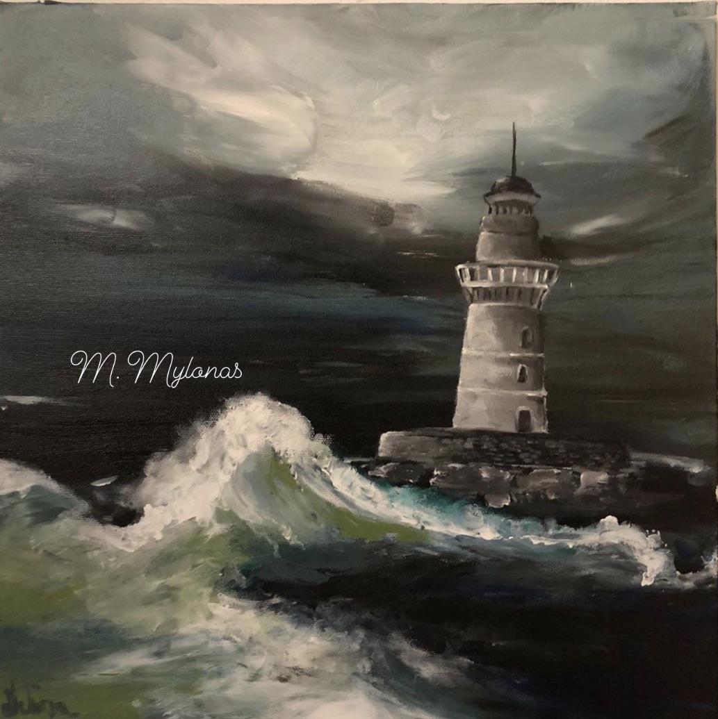 Lighthouse painting, made by me | Scrolller