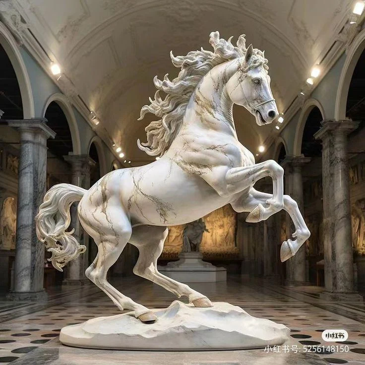 White Horse Statue | Scrolller