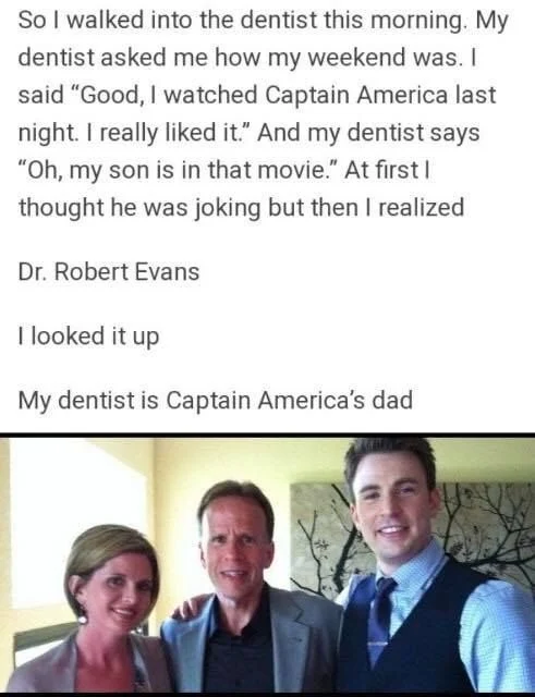 Well, that explains Captain's perfect teeth! | Scrolller