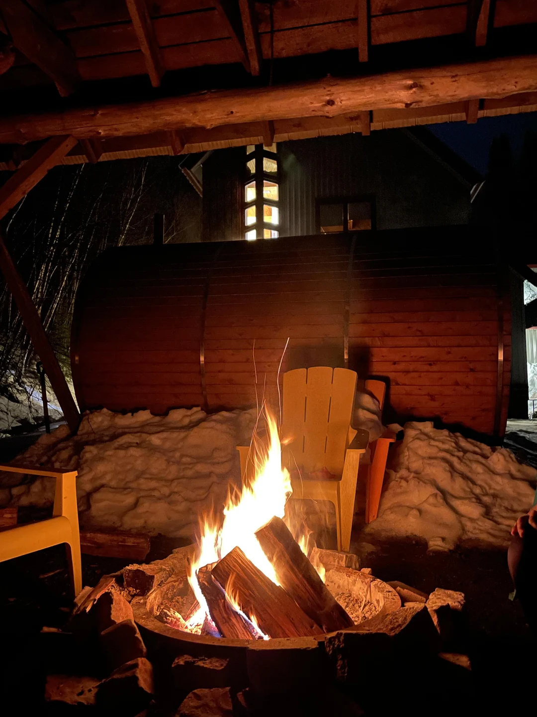 Our fire tonight at a Muskoka Lake cabin | Scrolller