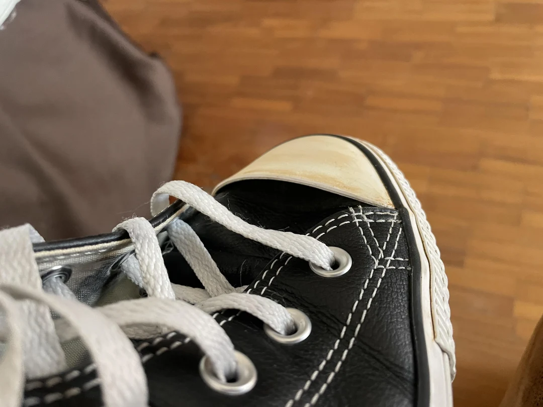 Why converse toe caps came off? How do I solve it? They are leather ...