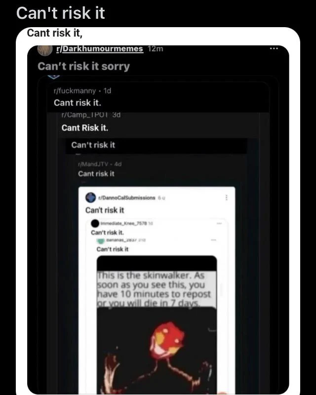 Can’t risk it | Scrolller