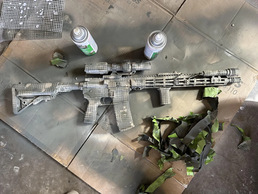 First time spray painting my first AR. Go hard or did I fuck up my gun?? | Scrolller