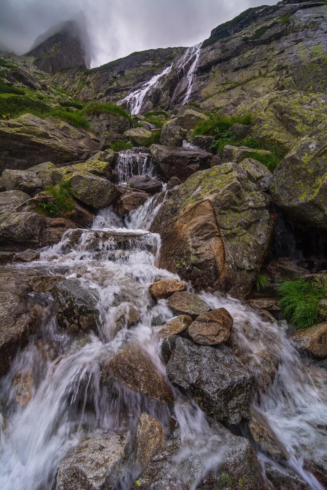One of the many waterfalls in the Slovak's High Tatras [OC] [1365x2048] | Scrolller