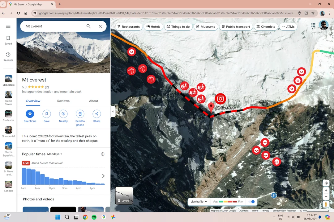 Google Maps live traffic now available for Everest | Scrolller
