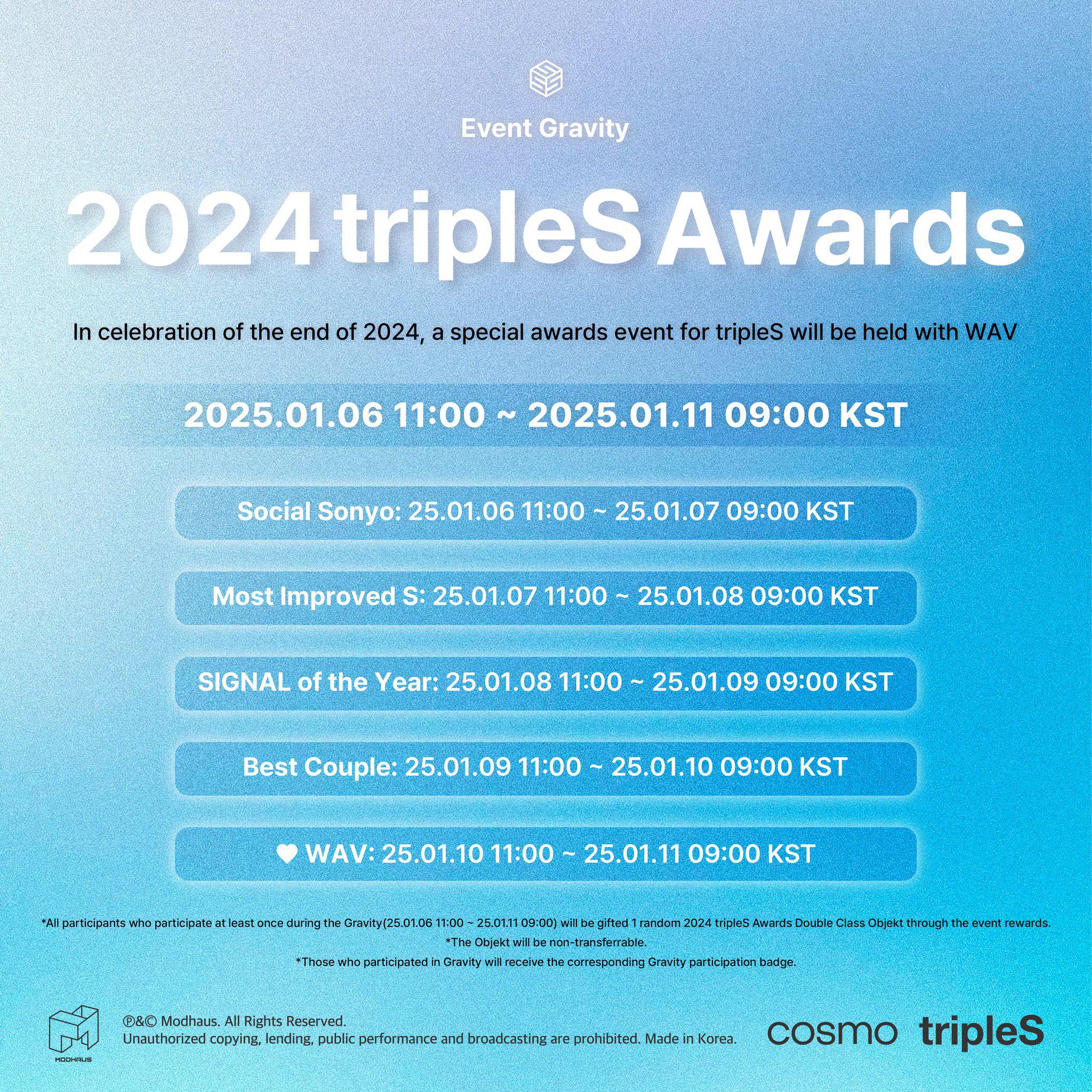 TripleS - Event Gravity : 2024 tripleS Awards (Schedule Information) | Scrolller