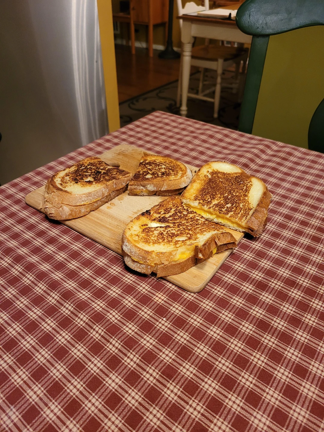 Cheddar slices on sliced Italian bread | Scrolller