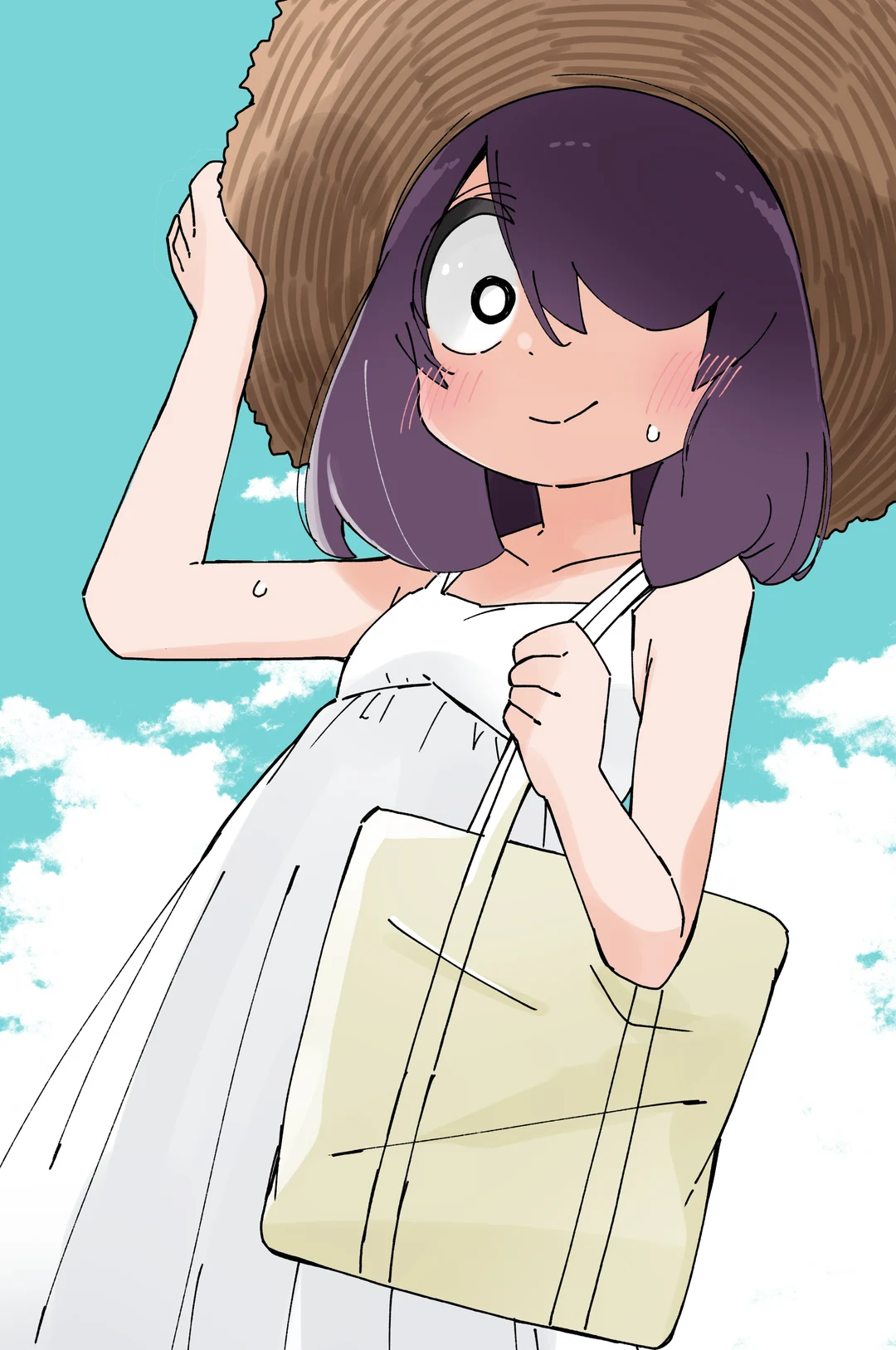 [Art] Akane Nishimura-san in a nice summery outfit (from "The Clueless Transfer Student is ...