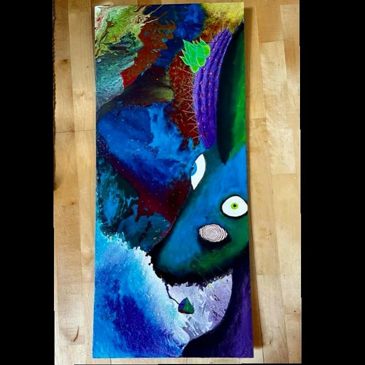 Kangaroo Dreams, me, acryl on wood, 2022 | Scrolller