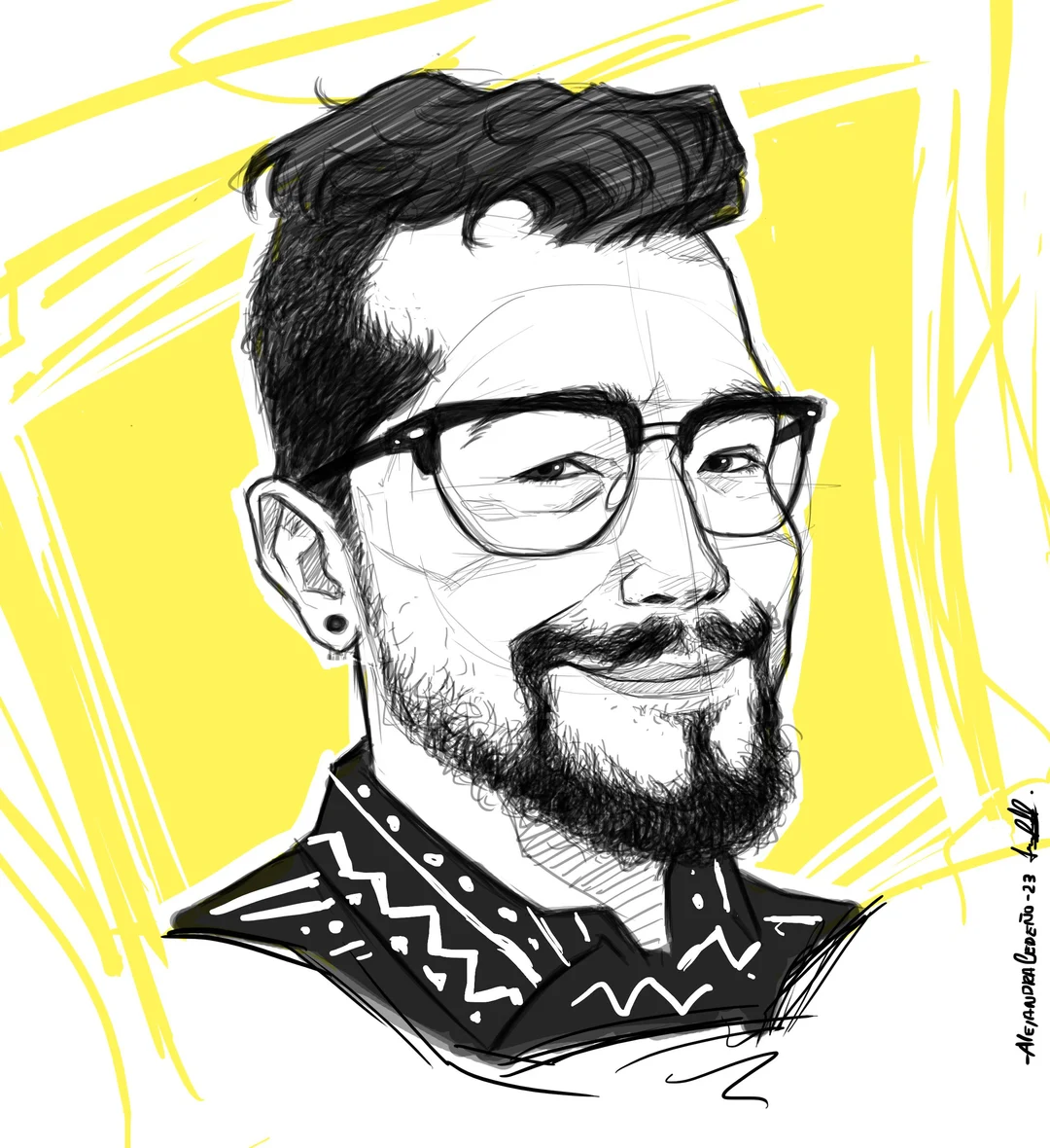 Portrait of my Big Brother, Aleyellow (me), digital illustration, 2017 ...