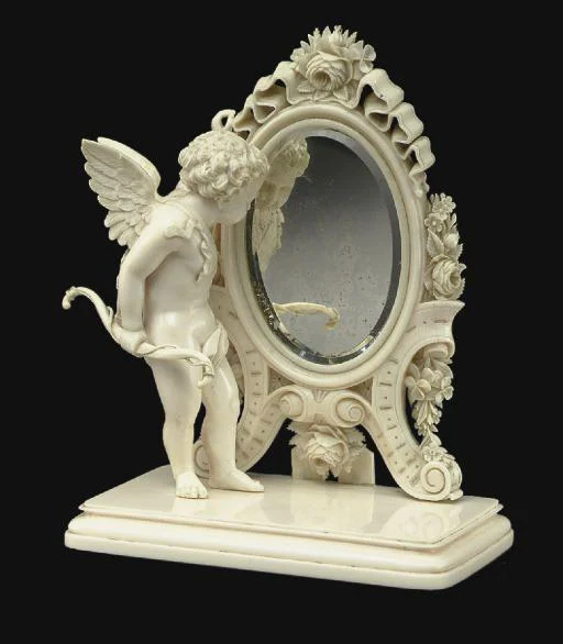 White Cherub Decorative Mirror | Scrolller