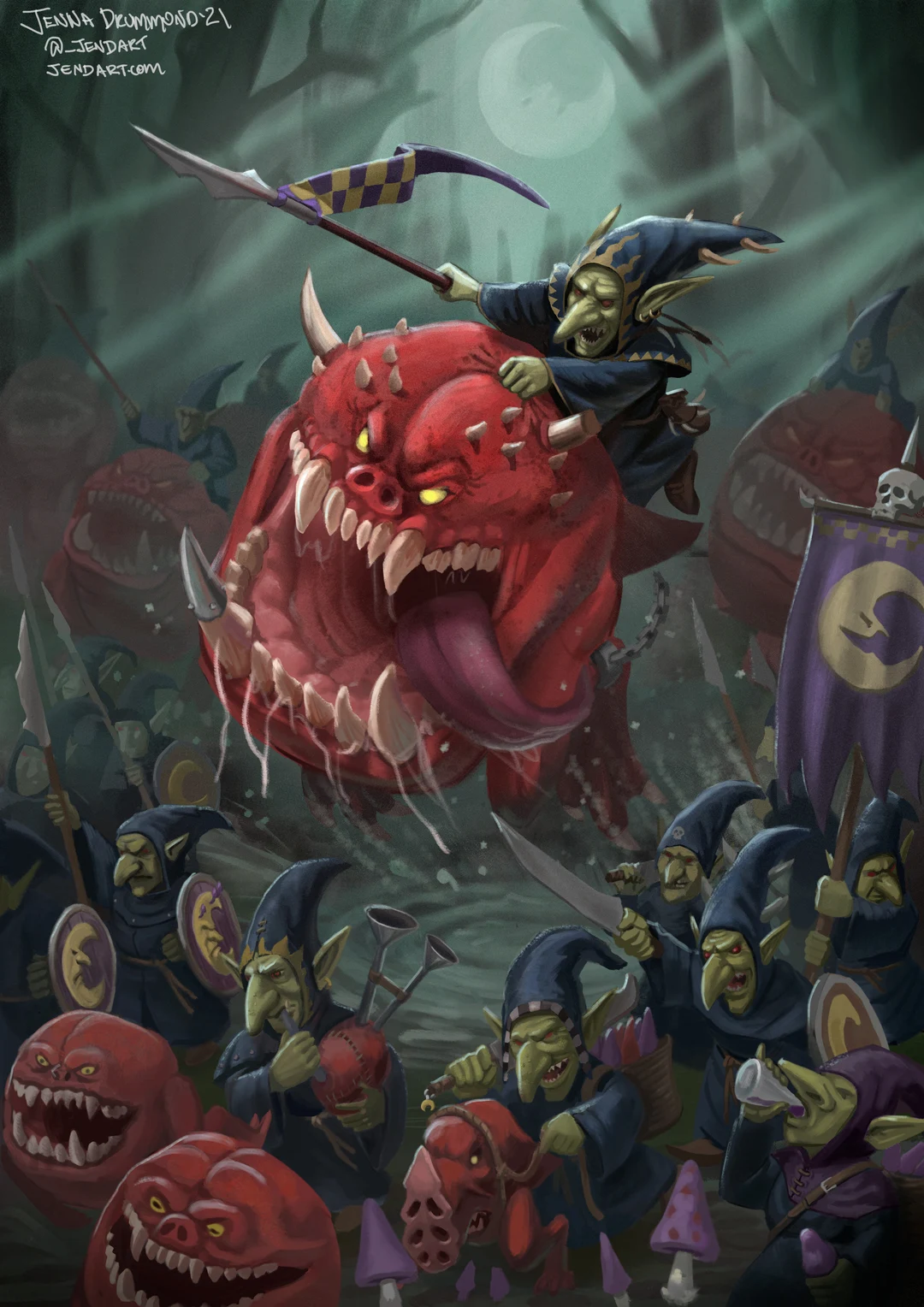 Goblin Squig Riders by Jenna Drummond | Scrolller