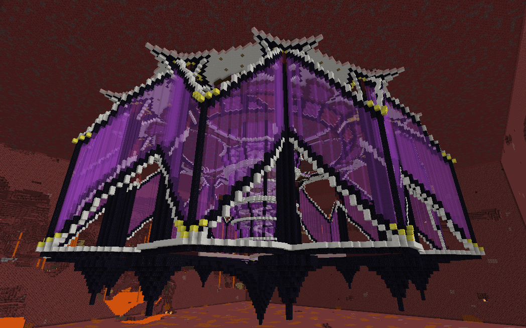 The new Nether Hub at our base. | Scrolller