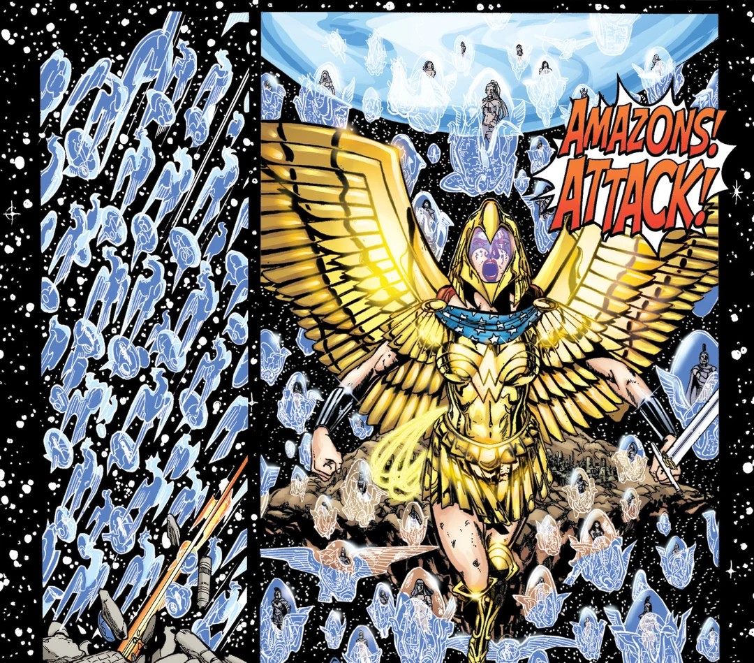 "Amazons Attack" from Wonder Woman v2 #173 (Oct 2001) by Phil Jimenez | Scrolller