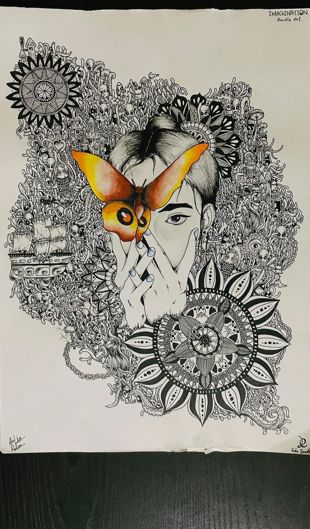 IMAGINATION, By me, 2022.[Doodle, Mandala]😎 | Scrolller