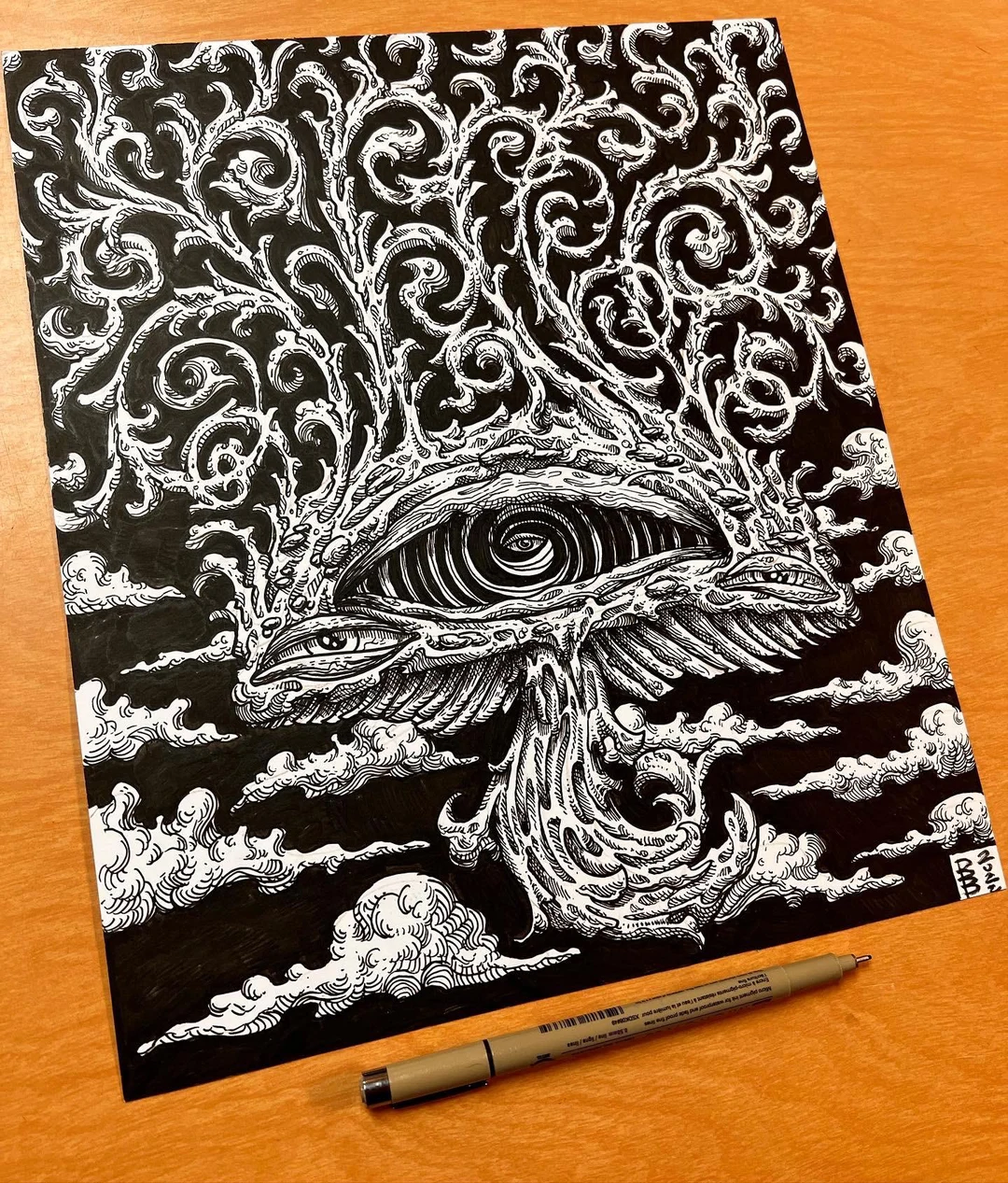 “SPIRAL IN THE SKY” Ink art by me. | Scrolller