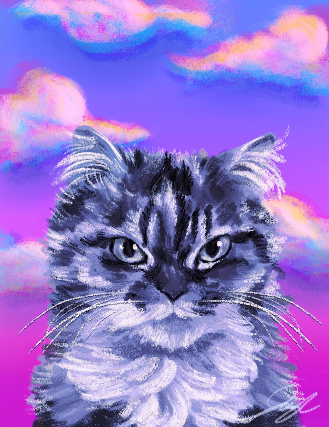 Grumpy Cat, JoyousJoyness, Digital Painting (Procreate), 2023 | Scrolller