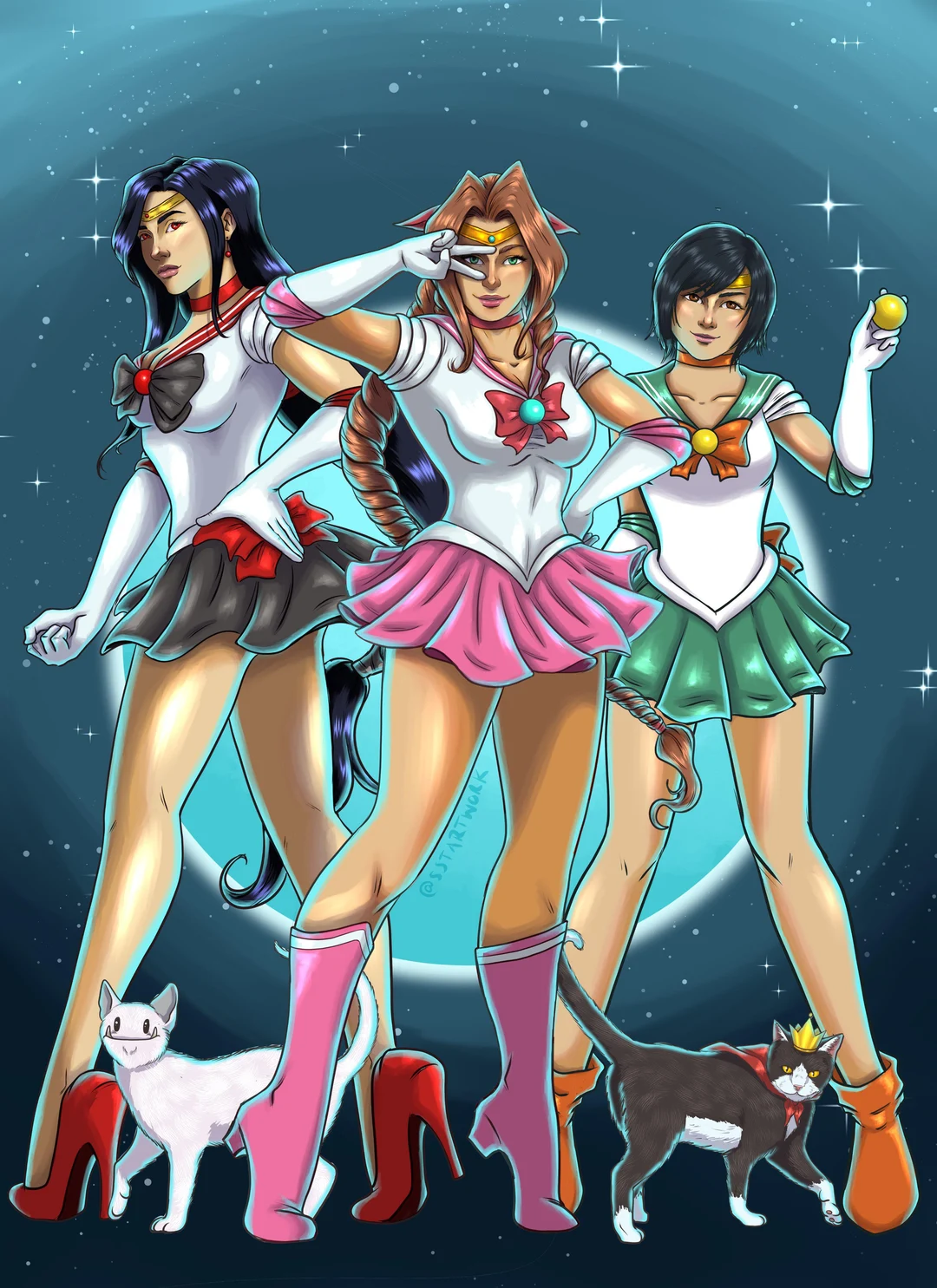 FF7 ladies as Sailor Scouts by me | Scrolller