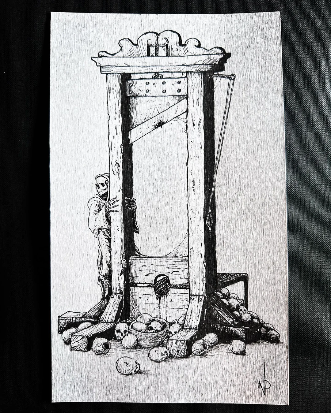 Guillotine, raskomadator_art, Ink, 2023 | Scrolller