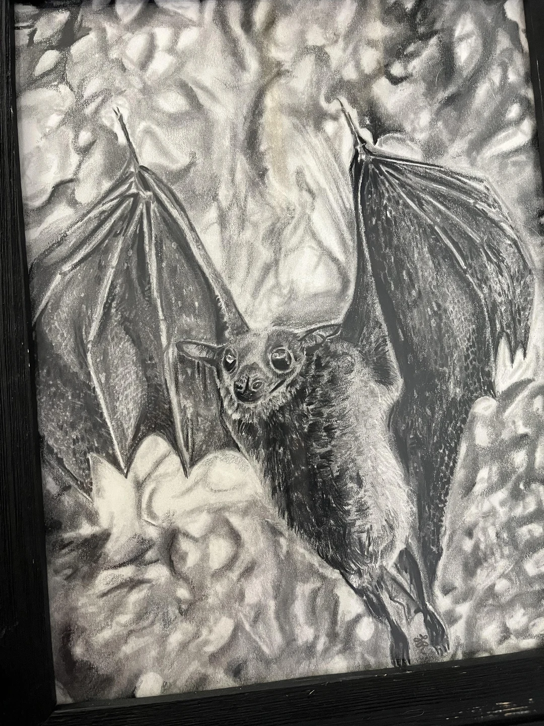 Barney the Bat, Arty, graphite, 2022 | Scrolller