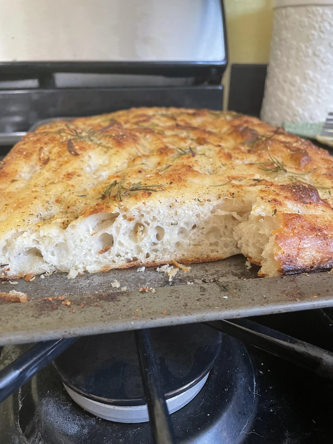 Update: Crumb from first focaccia! | Scrolller