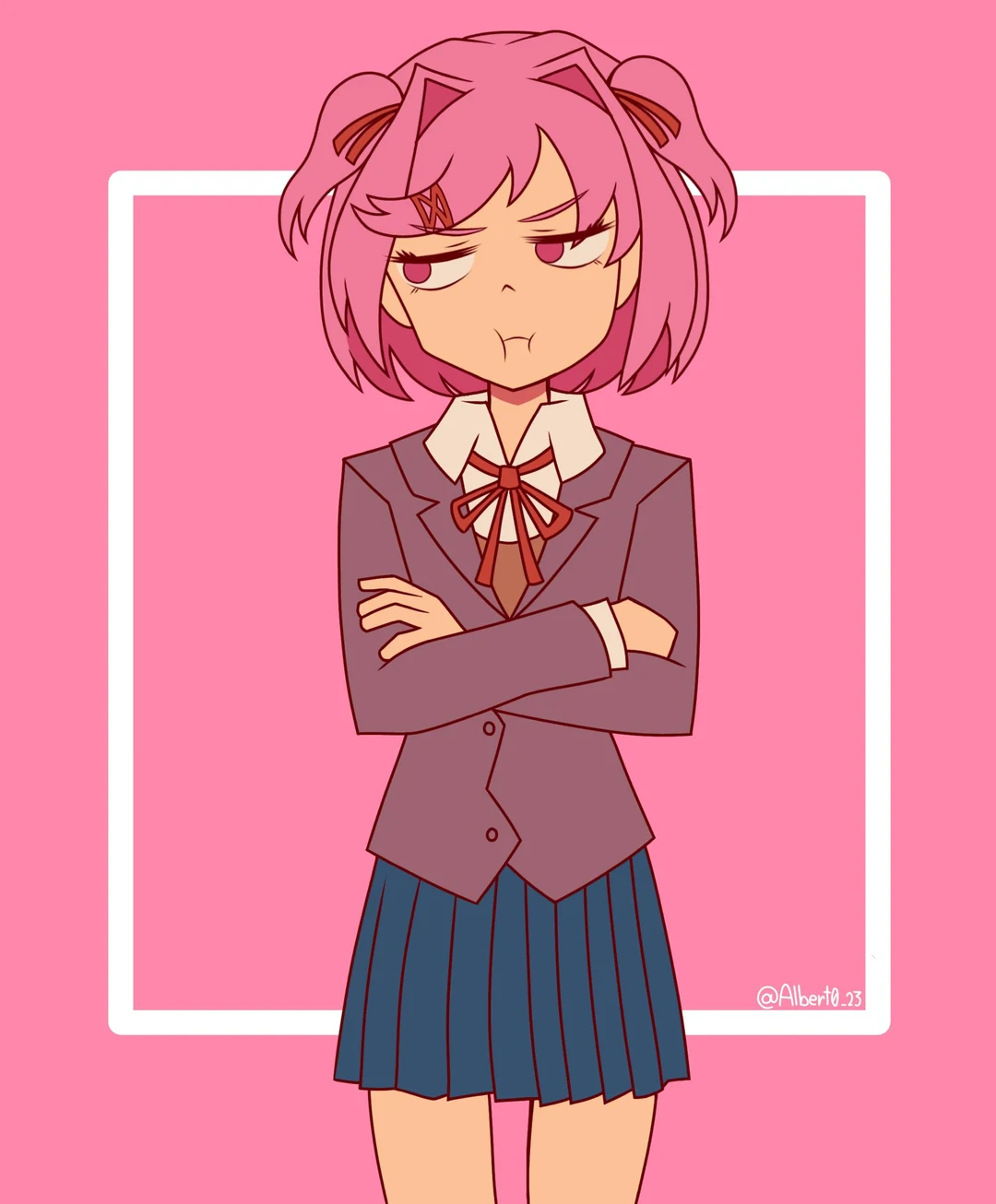 Natsuki pout (by @Albert0_23) | Scrolller