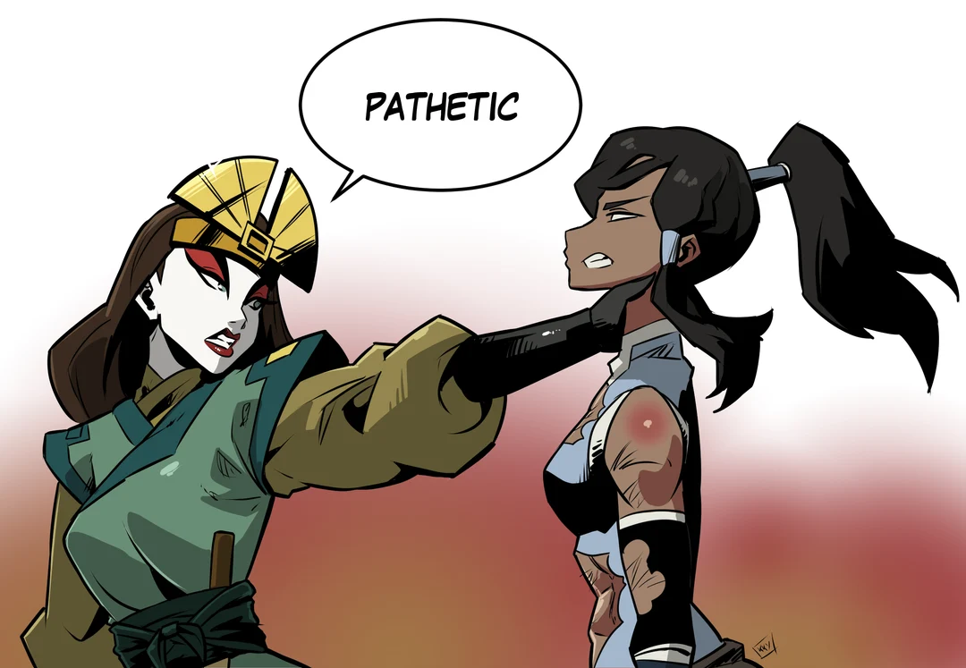 Lore-accurate Kyoshi x Korra interaction. Art by kukuruyo | Scrolller