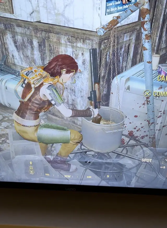 Cait using her shotgun to cook | Scrolller