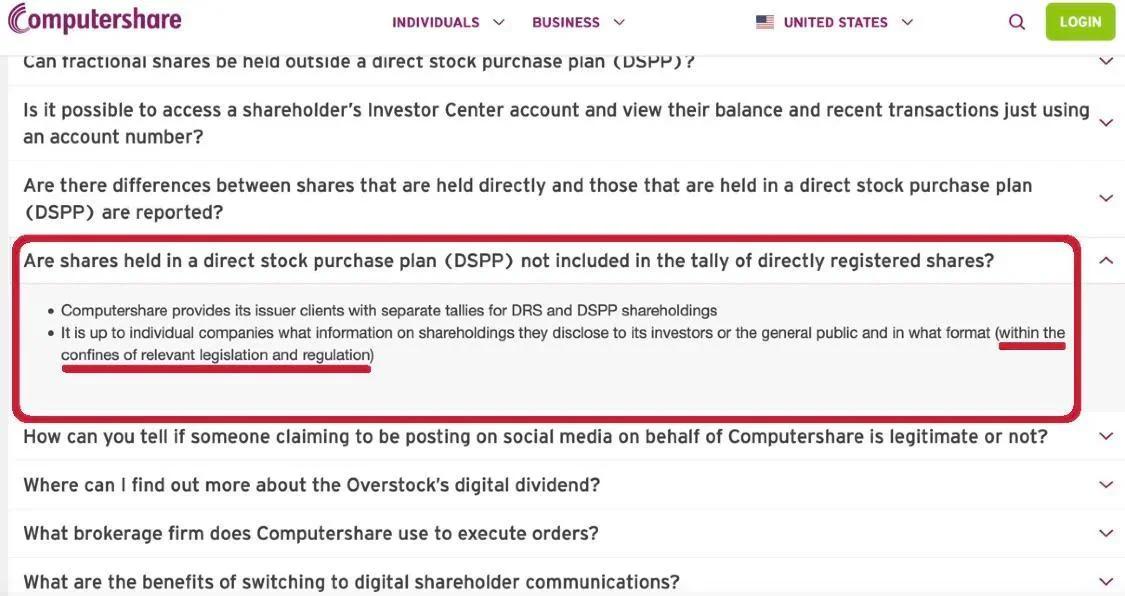 Computershare FAQ on Book vs Plan Tally | Scrolller