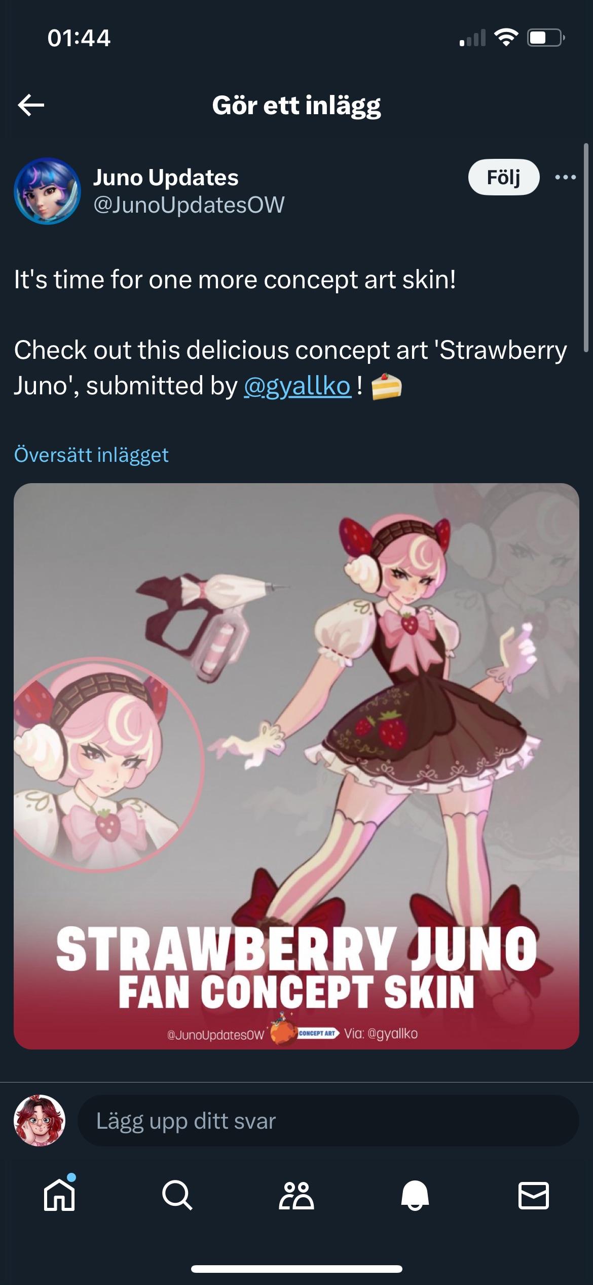 Strawberry Juno fanart based off spray and fan concept art | Scrolller