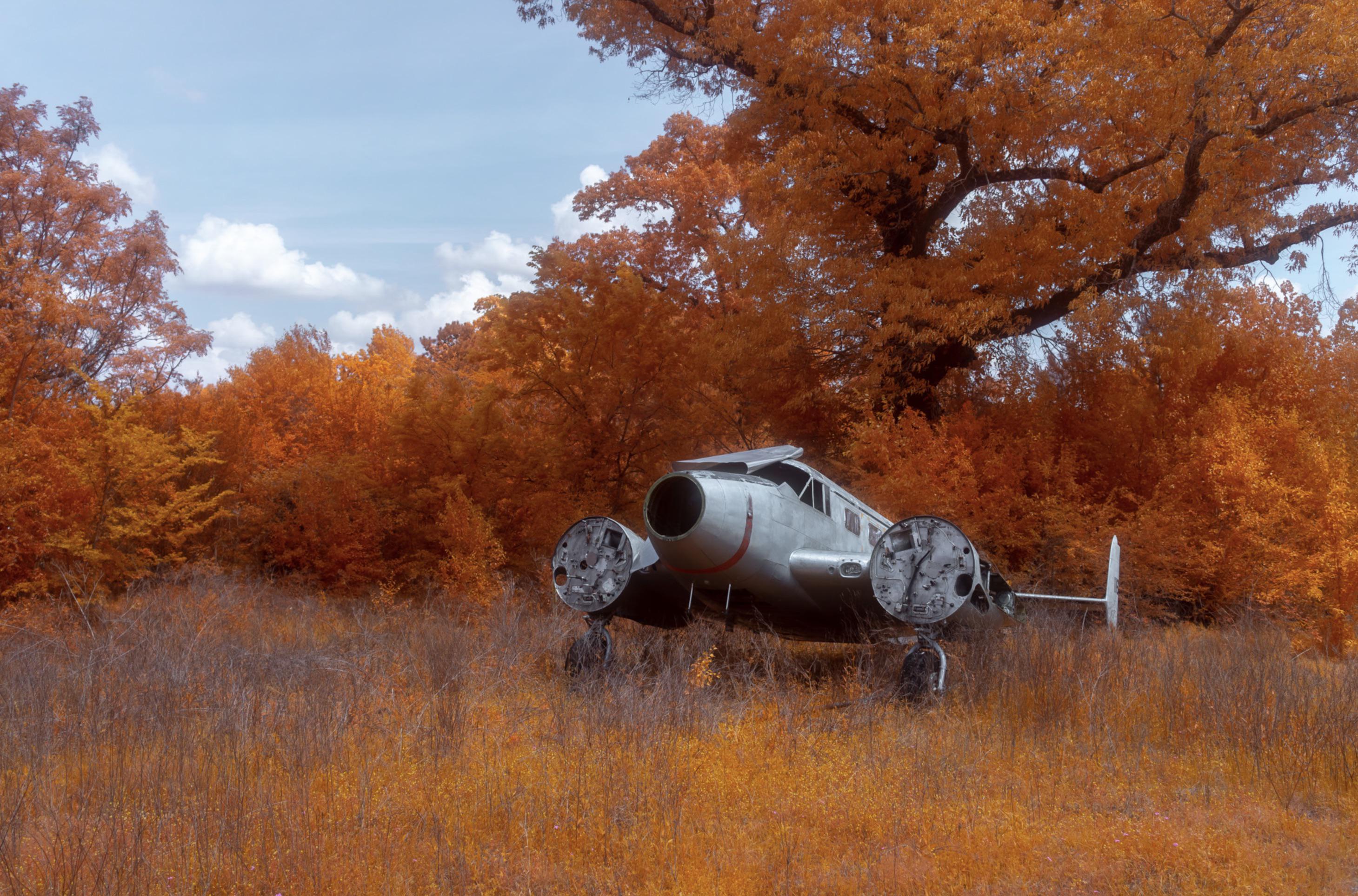 Airplane junkyard IR chrome | Scrolller