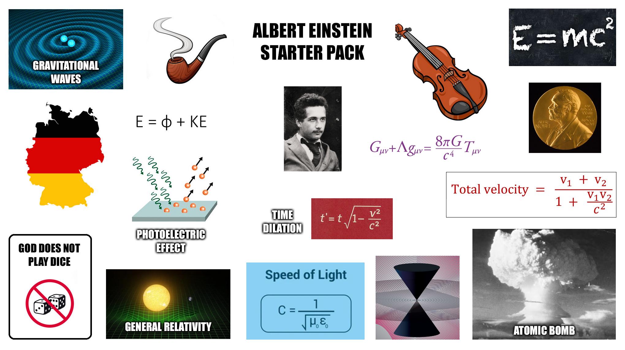 Albert Einstein Starter Pack | Scrolller