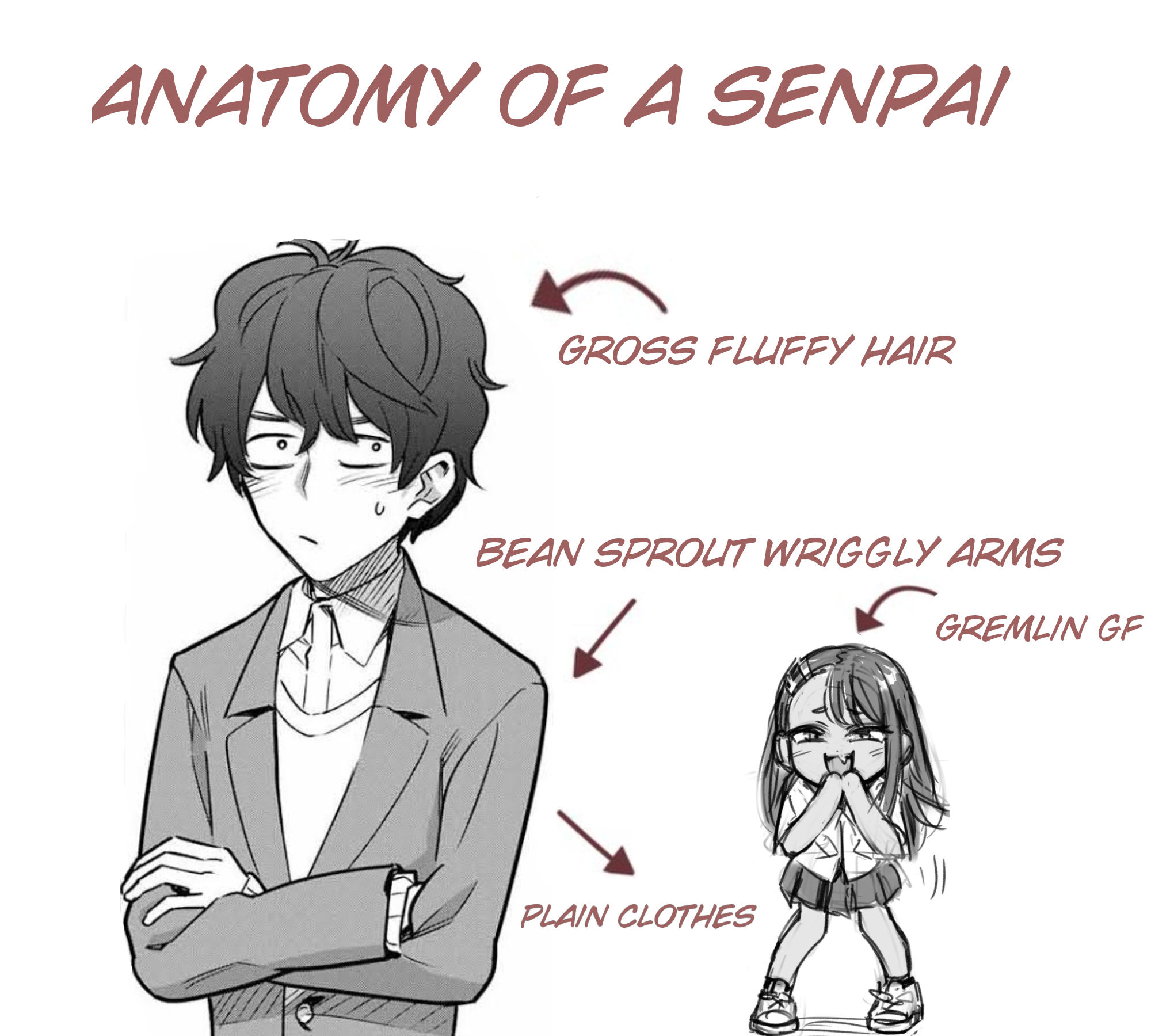 Anatomy of a senpai for future reference. | Scrolller