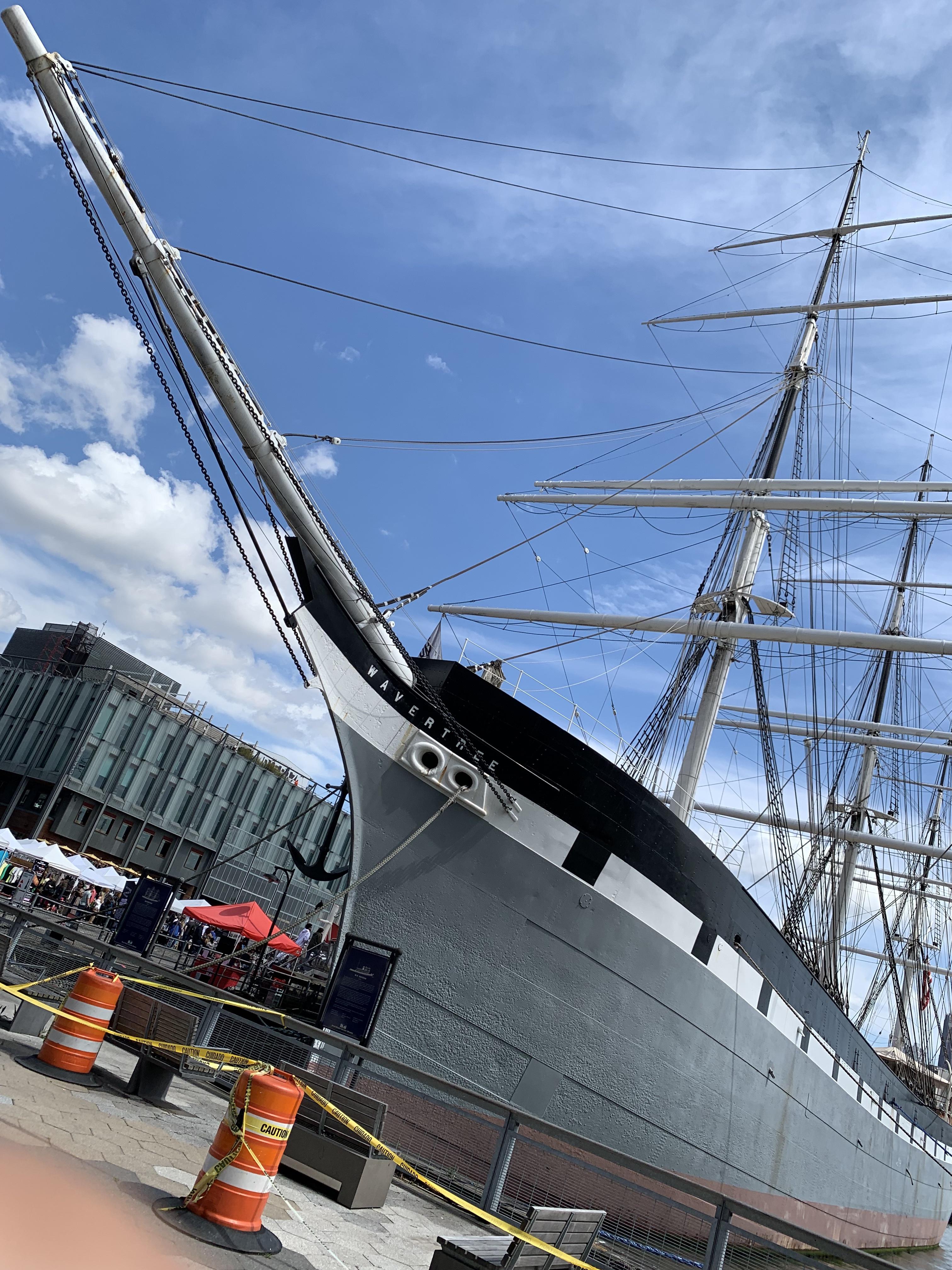 And then she said "Aye aye, Captain!" [1885 Tall Ship Wavertree, permanently moored at South ...