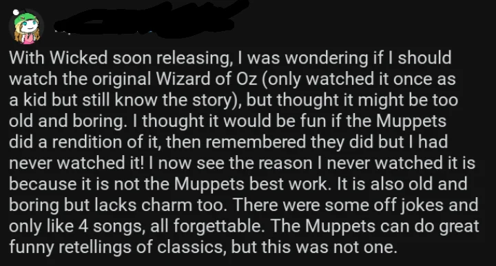 Average Wicked (2024) fan | Scrolller