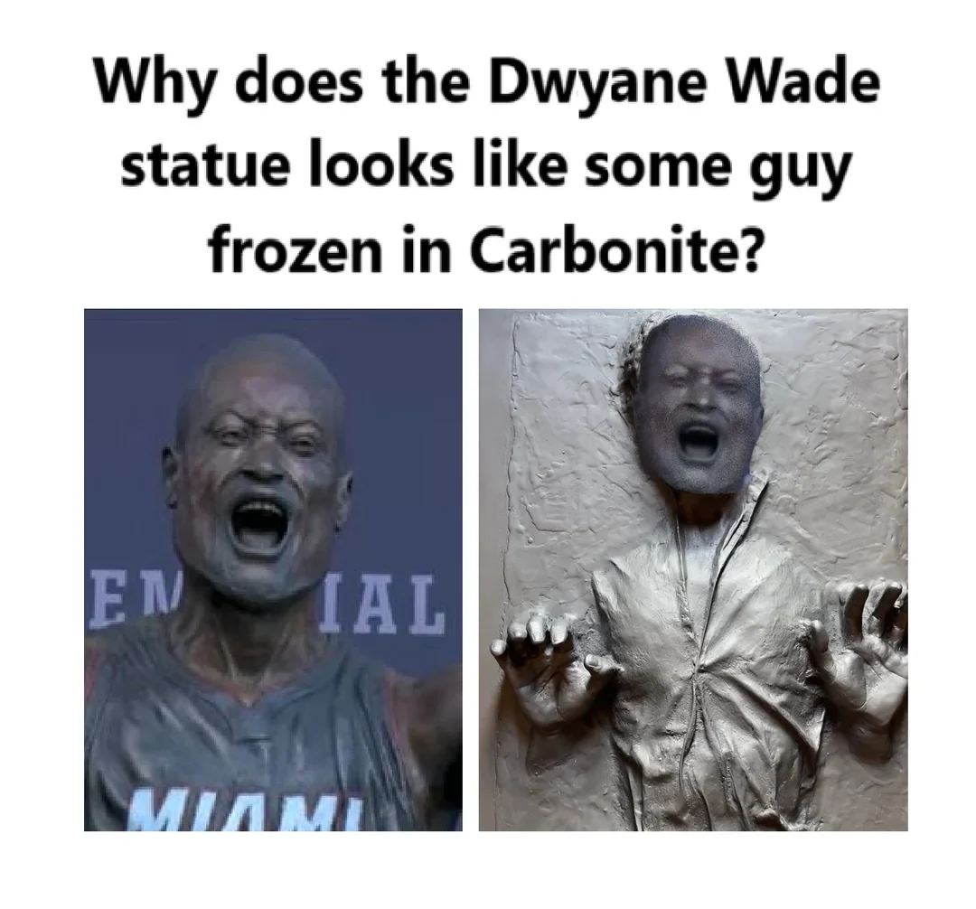 When the sculptor's reference material was all Han Solo. | Scrolller