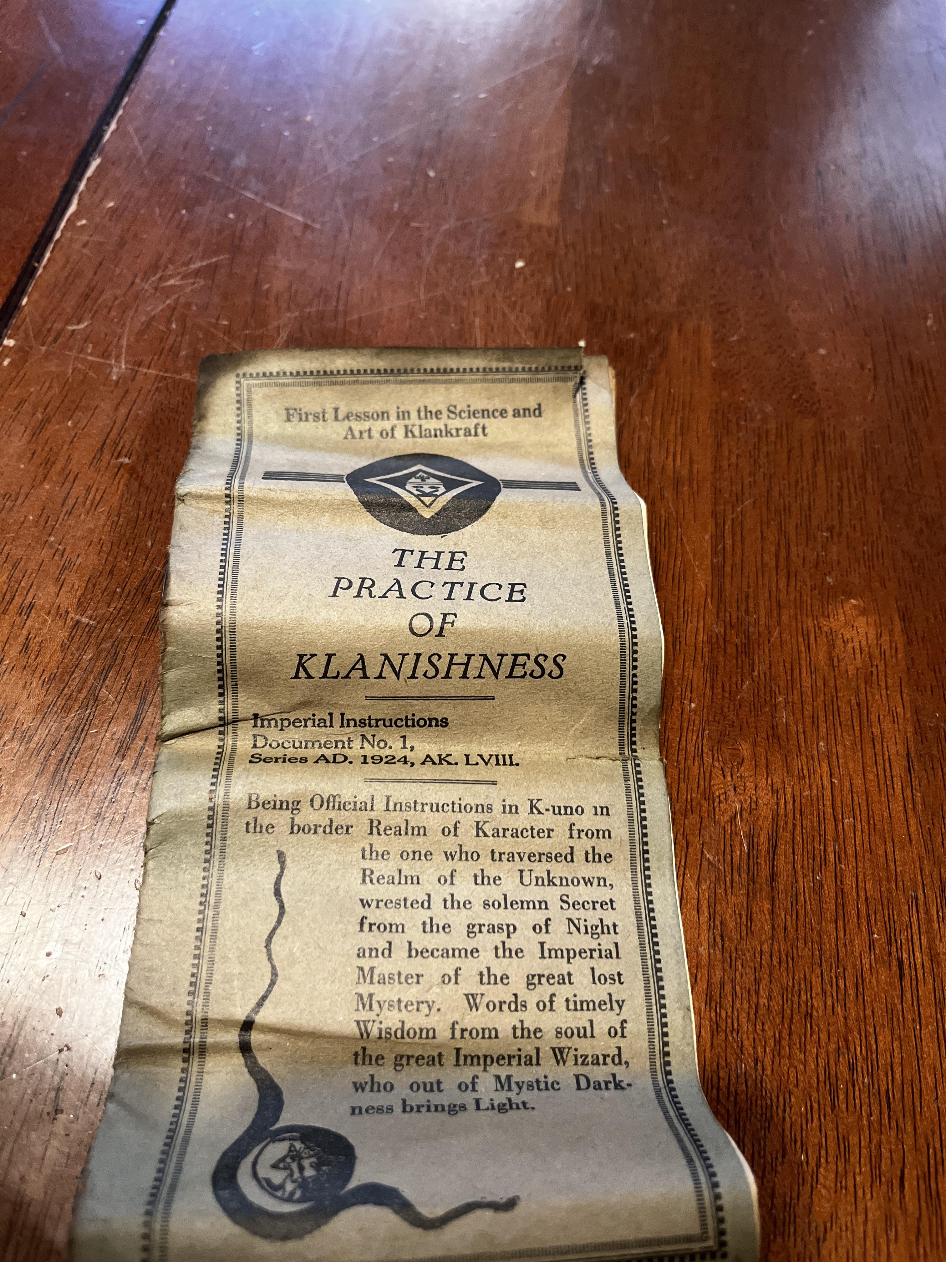 Klan Pamphlet from 1924 | Scrolller