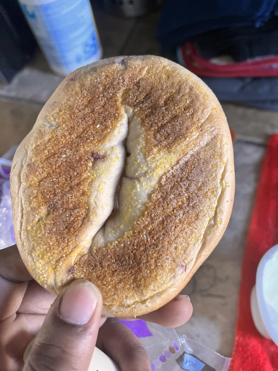 what are these yellow spots on my bagel? | Scrolller