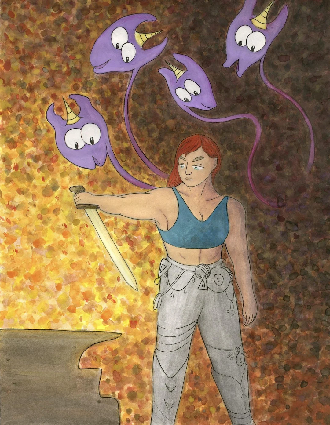 The Blacksmith, me, watercolor, 2023 | Scrolller