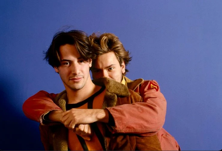 Keanu Reeves and River Phoenix, 1991 | Scrolller