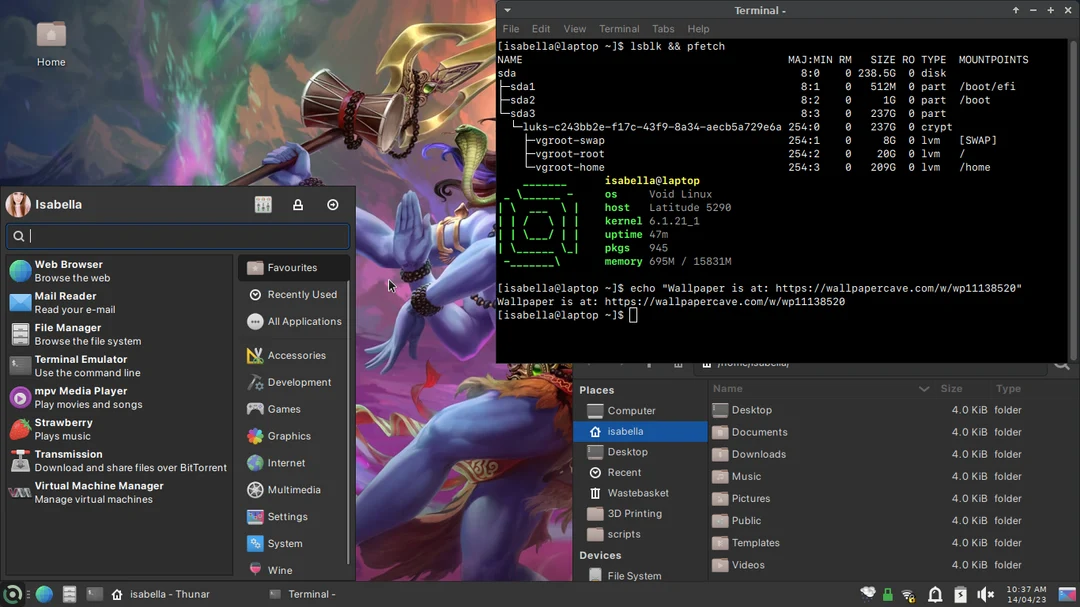 [XFCE] Comfy Void Setup | Scrolller