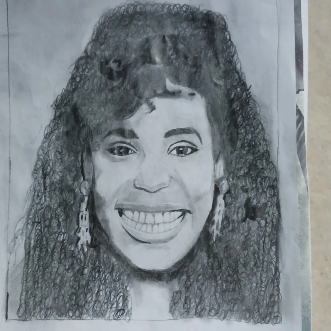 Whitney Houston Drawing, HotTransition-4173 aka Me, Pencil and Graphite, 2023 | Scrolller