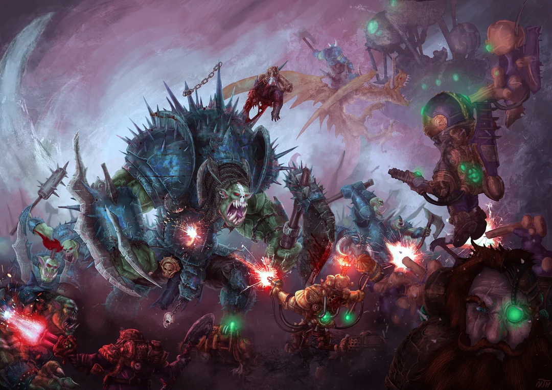 Thornz Jawz Warclan vs Kharadron Overlords, by Benjamin NJAMA | Scrolller